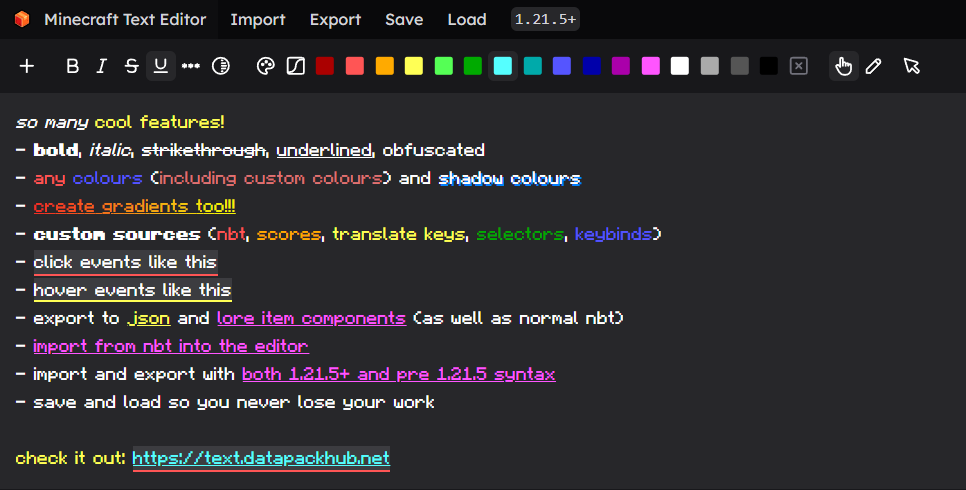 Minecraft Text Editor
